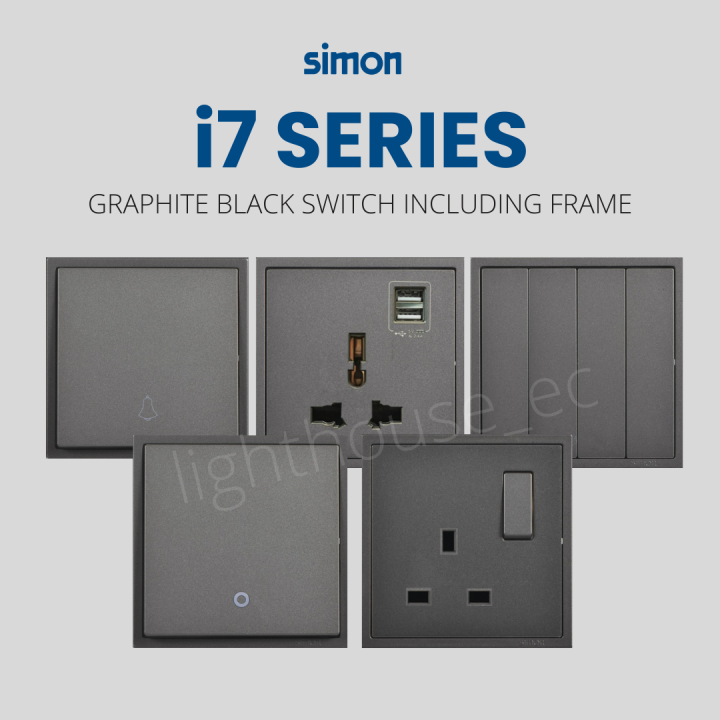 Simon i7 Series Switches - Graphite Black | Lazada