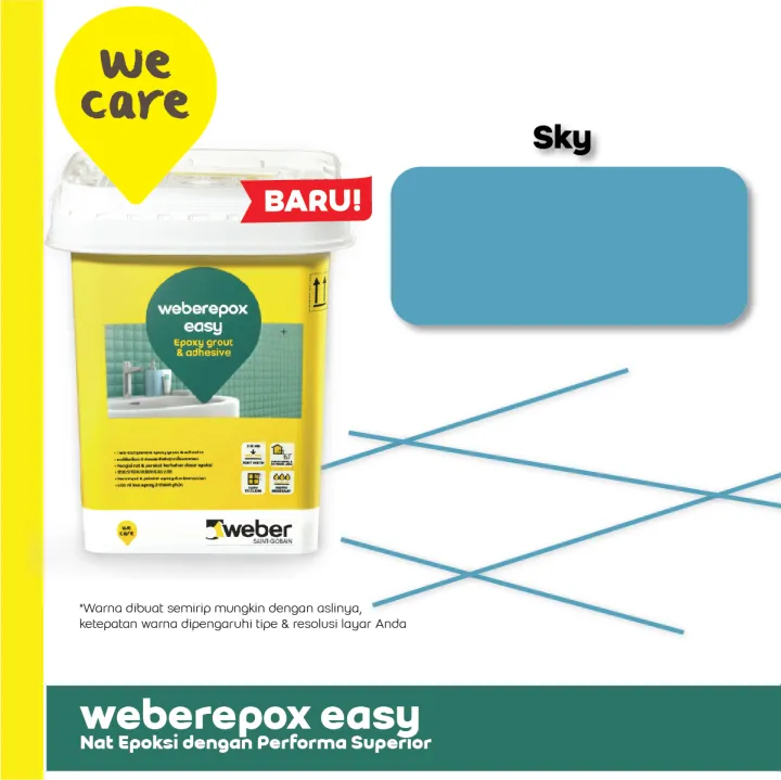 Mortar Utama Weber Weberepox Easy Pengisi Nat Keramik Epoxy - Blue | Lazada Indonesia