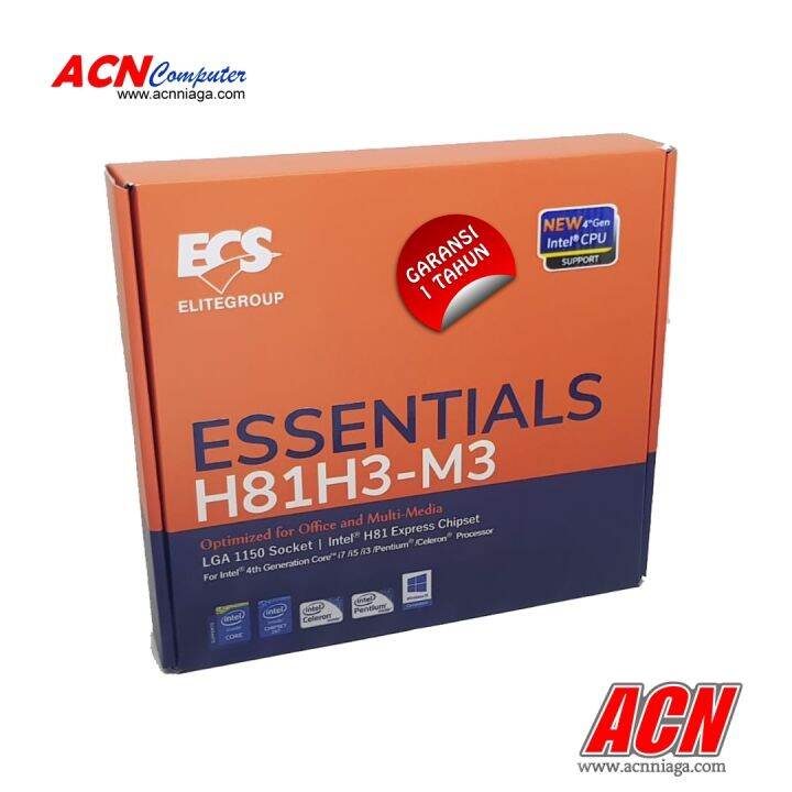 Motherboard ECS H81 LGA 1150 SERI H81H3 – M3 HDMI | Lazada Indonesia