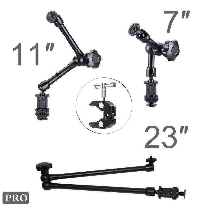 7 11 23 Inch Metal Articulating Magic Arm Super Clamp Holder Stand For