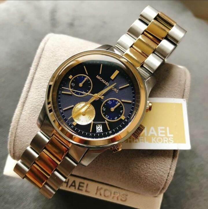 Michael Kors MK6165 Women's Runway Chronograph Two-Tone Stainless Steel ...