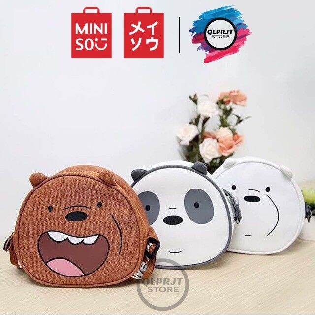 PUTIH Women's sling bag Cute Character sling bag Kids we bare bears ...