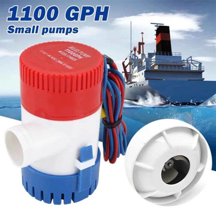 1100GPH 12V Electric Marine Submersible Bilge Sump Water Pump with ...