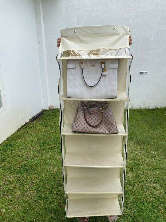 Ukuran Jumbo Rak Tas Gantung 5 Susun Motif Polos | Lazada Indonesia