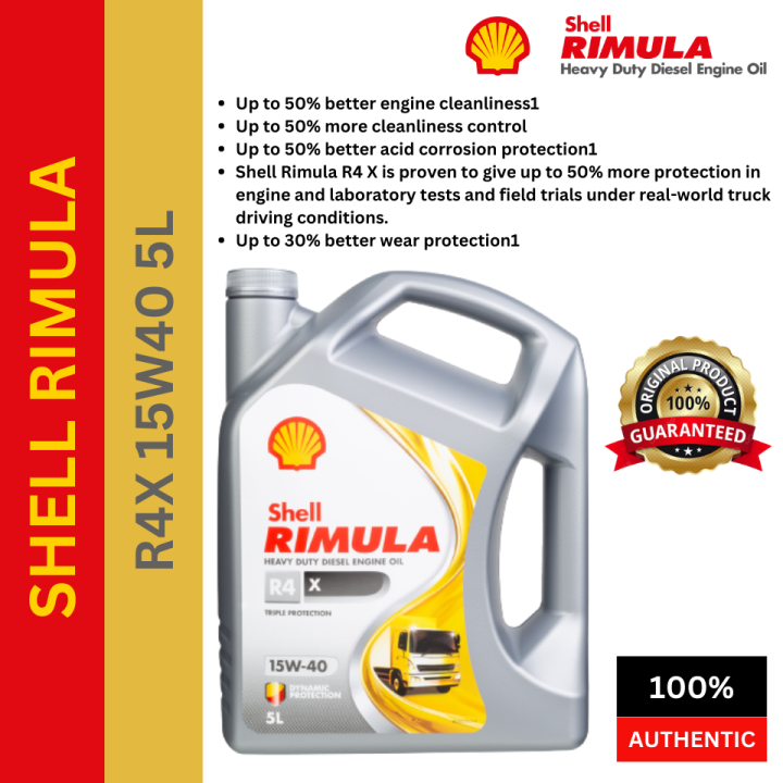 550044644 Shell Rimula R4X 15W40 5L 100% Original | Lazada