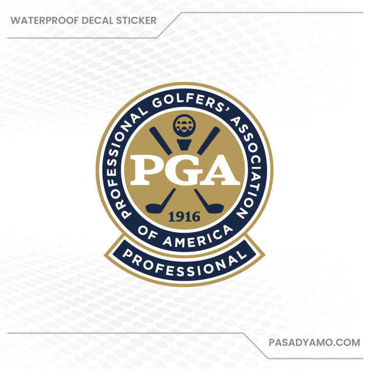 PGA Logo Decal Sticker for Cars Motorcycles Laptops Skateboards 4 x 4. ...