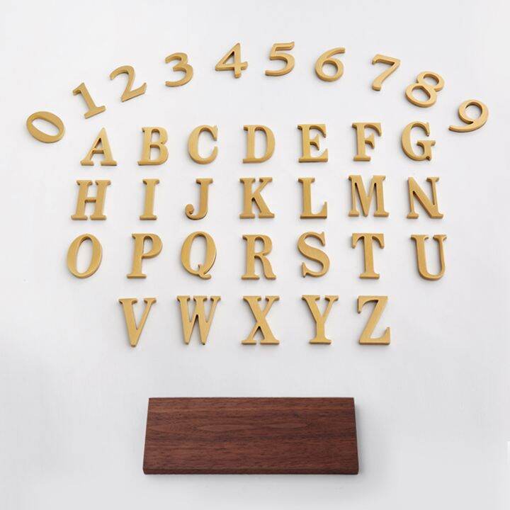 Solid Brass Number 0 to 9 Gold House Number And Letters English ...