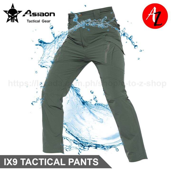 ASIAON IX9 Rubberized Water-repellent Tactical Combat Cargo Pants ...