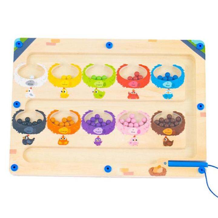 Color Matching Board Portable 2-in-1 Magnetic Maze Board Eco-Friendly ...