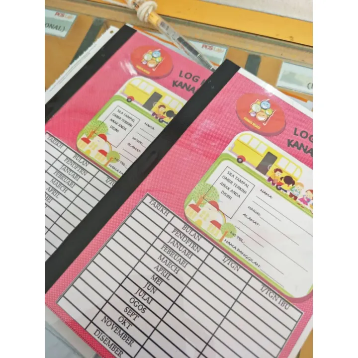 10 s LOG BOOK TASKA/TASKA DIRUMAH/PUSAT JAGAAN KANAK-KANAK | Lazada