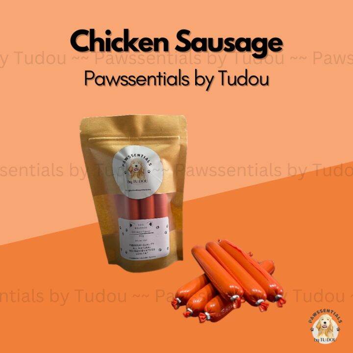 Pawssentials by Tudou CHICKEN Sausage 15g Hotdog for Dogs and Cats (3 ...
