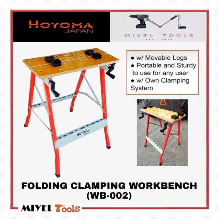 HOYOMA JAPAN Folding Clamping Work Bench w/ Movable Pegs (WB-002 ...