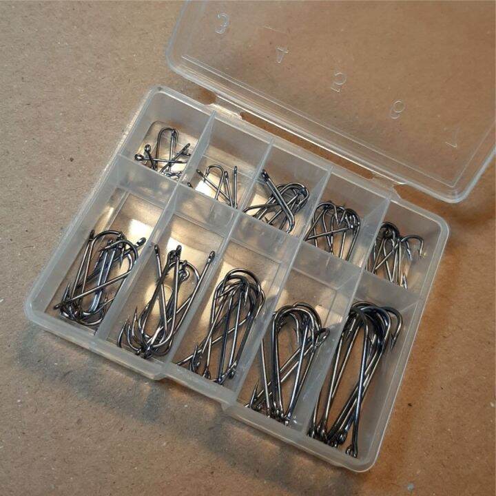 Mata Kail Pancing isi 70 pcs dan 100 pcs 10 Ukuran No.3-12 Fishing Hook ...