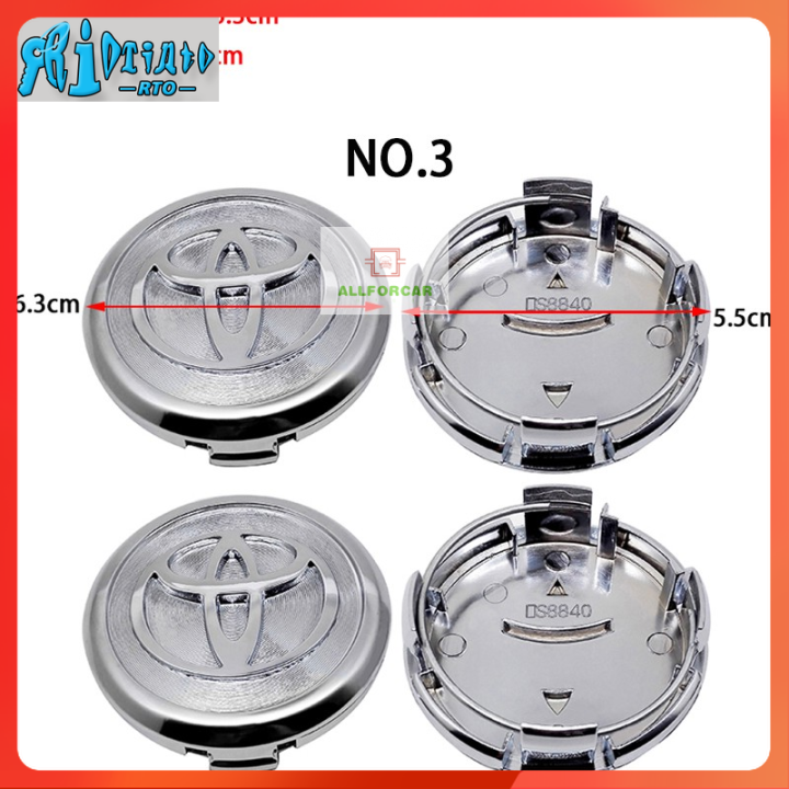 RTO JC| 4Pcs/Set 57mm 58mm 62mm 63mm Car Badge Tire Center Cover Sign ...