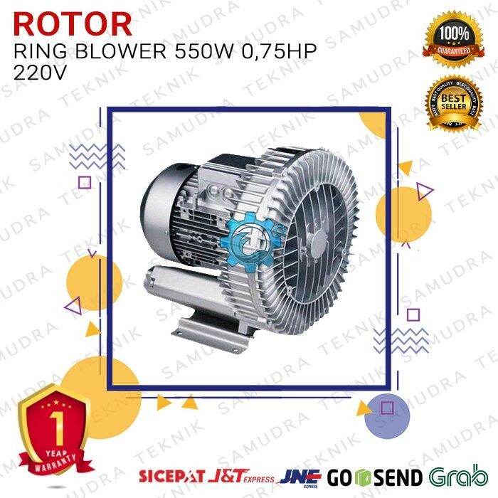 Ring Blower 550 Watt 0,75 Hp 220 V 1 Phase Blower Kolam Tambak Ikan ...
