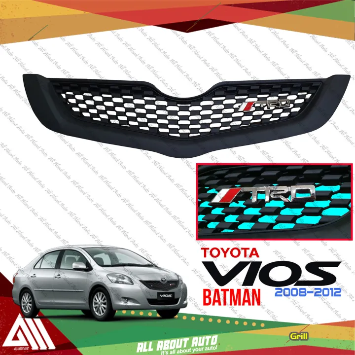 Toyota Vios 2008-2012 Belta Grill (Gen 2) Matte Black (WITH TRD EMBLEM ...
