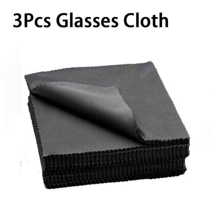 3Pcs Black Microfiber Sunglasses Eyeglasses Cleaning Cloth 13*13cm ...