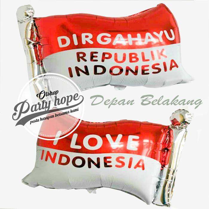 balon bendera merah putih / Balon foil HUT RI / balon karnapal agustus ...
