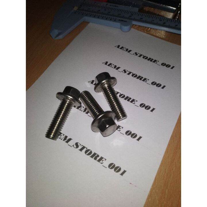 Baut flange M8 x 25 (2.5cm) stainless 304 tong A2-70 | Lazada Indonesia