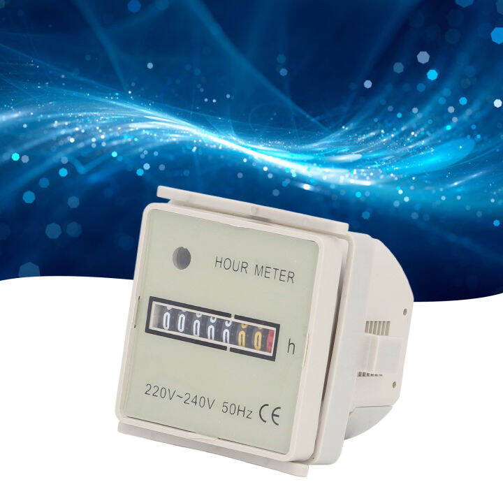 BERM Hour Meter ตัวจับเวลาอุตสาหกรรม เครื่องนับเวลาไฟฟ้าความแม่นยำสูง 0‑99999H59M AC 220‑240V ...