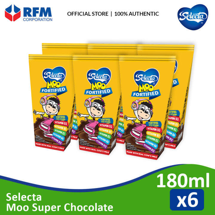 Selecta Moo Super Chocolate 180mL - Set of 6s | Lazada PH