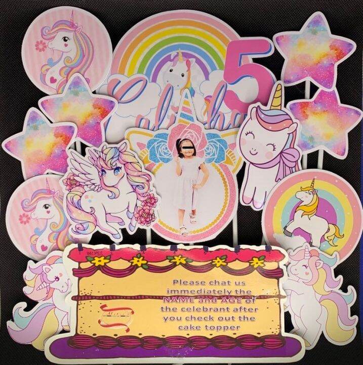 UNICAT DESIGN CAKE TOPPERS with personalized name and age. | Lazada PH