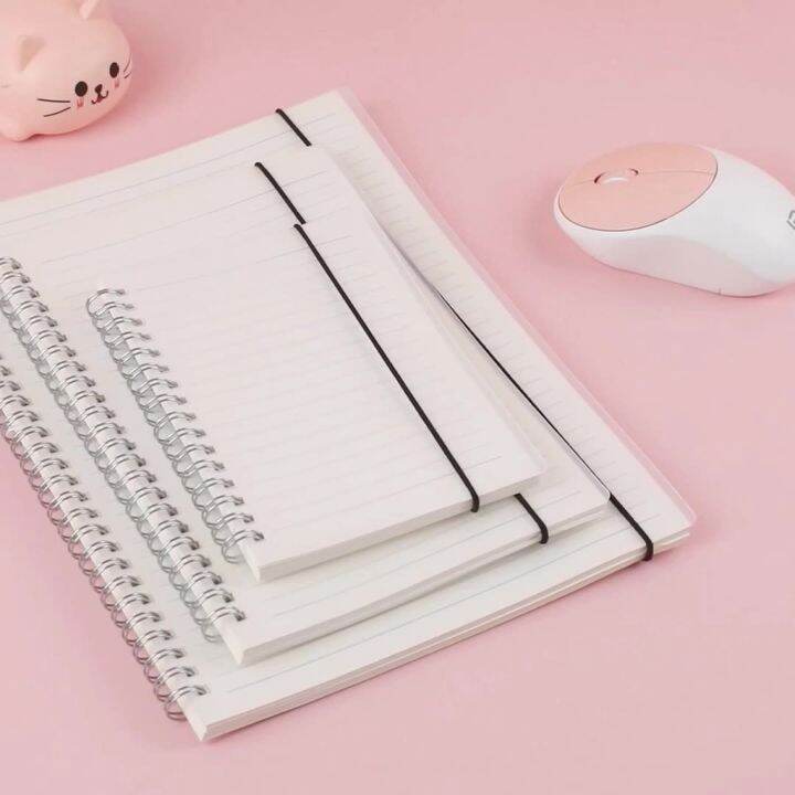 Transparent binder Notebook Spring Styled Notebook A6/A5/B5 With Garter ...