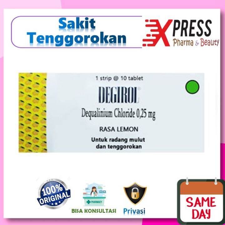 ⚡XPRESS⚡ 10 tablet Degirol Tablet Hisap Troches - Permen Sakit ...