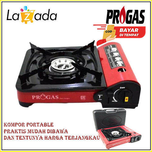 Kompor Portable Mini Progas 2 in 1 (Gas Kaleng Dan Elpiji) Free Koper ...