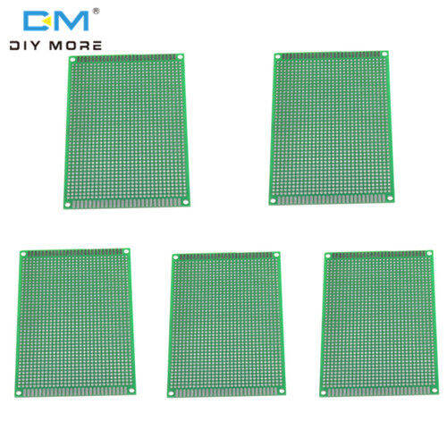 Diymore 5pcs Double Side Protoboard Circuit Tinned Universal Diy Prototype Pcb Board 8x12cm