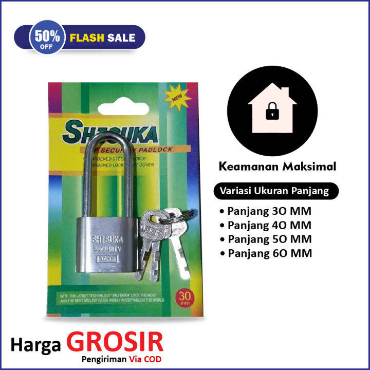 Gembok Shisuka Gembok Rumah Kunci Keamanan Pintu Pagar Bahan Baja Besi ... Gembok Shisuka Gembok Rumah Kunci Keamanan Pintu Pagar Bahan Baja Besi ...