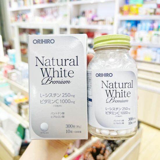 Viên uống trắng da natural white premium orihiro, 300 viên lọ