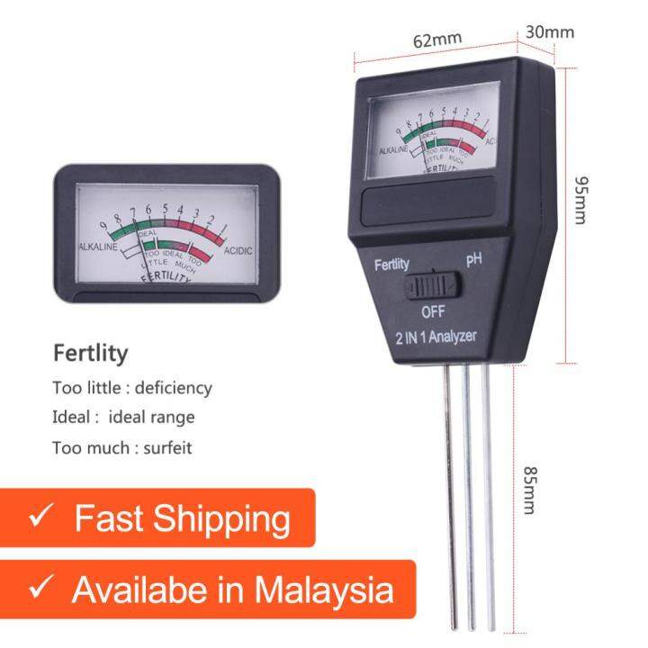 New 3 Probes Fertility & pH Meter / Soil Meter / Fertile Meter / High ...