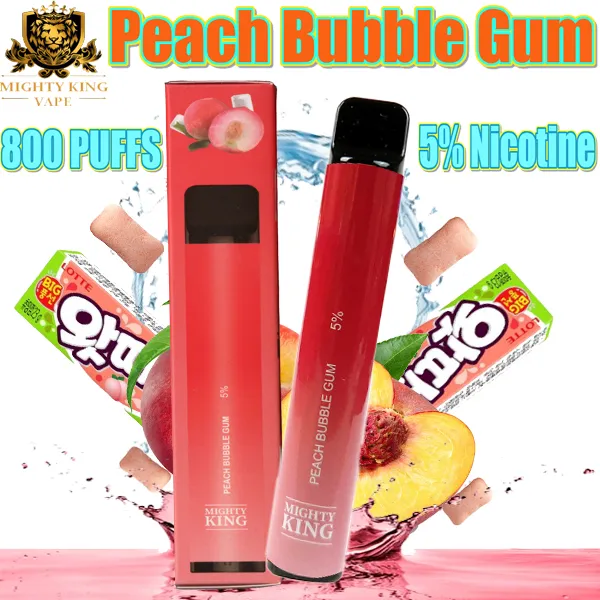 LEGIT MIGHTY KING Puff Plus smoke vapers full set 800 Puffs (PEACH ...