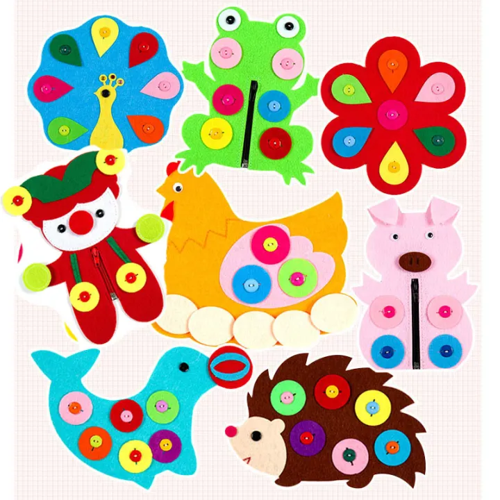 Mododo ของเล่นผ้าสักหลาดทำมือ DIY,ของตกแต่งพ่อแม่ลูกอุปกรณ์เสริมสำหรับเด็กอนุบาลอุปกรณ์ตกแต่งผ้า ...