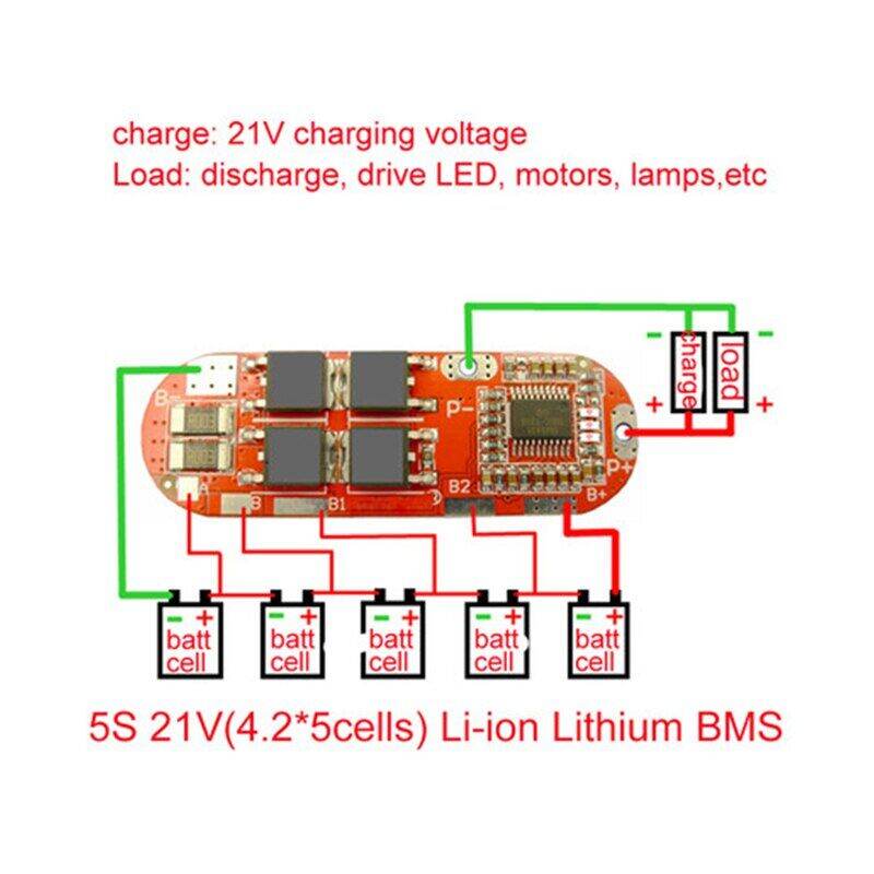 BMS 25A 3S 12.6V 4S 16.8V 5S 21V 18650 Li-ion Lithium Battery ...