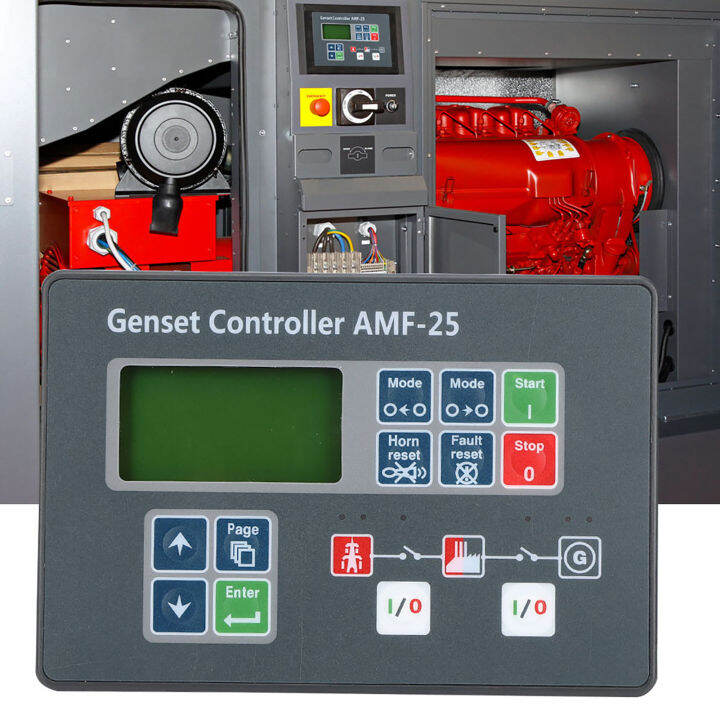 Genset Controller Generator Automatic Controller Module Panel Keys LED And LCD Display for ...
