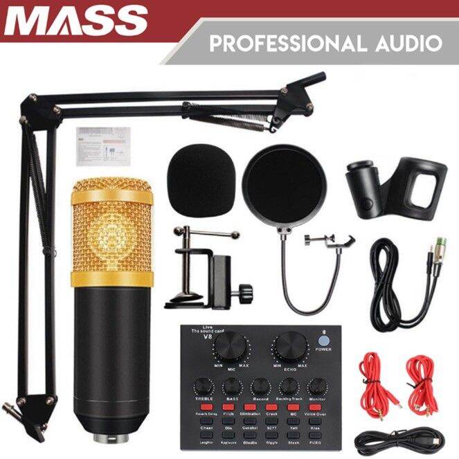 Mass Condenser Microphone and Sound Card Audio | Lazada PH