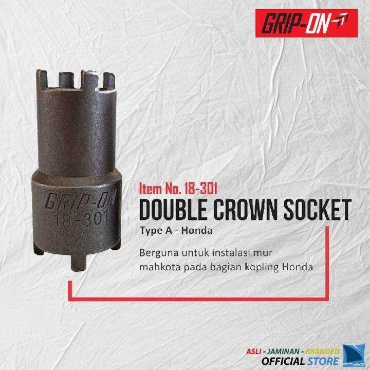 Kunci Mahkota Mur Kopling HONDA - Double Crown Socket GRIP-ON | Lazada Indonesia