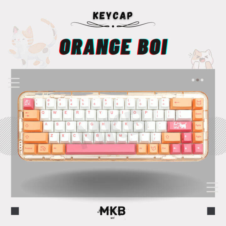 [READY STOCK] Orange Boi PBT Cherry Profile Keycap Set for Mechanical ...