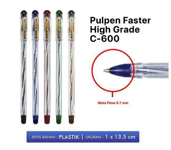 Pulpen Faster C600 (12 pcs) | Lazada Indonesia