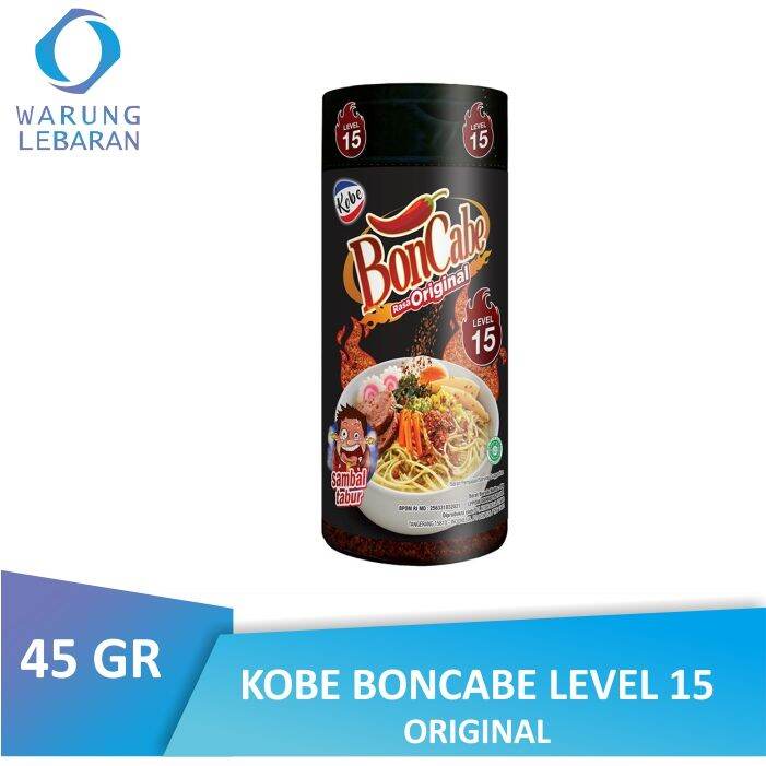 Boncabe Sambal Tabur Kobe Level 15 Botol 45 GR Original | Bon Cabe ...