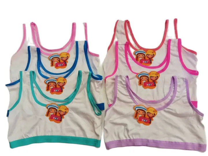 3 PIECES BABY BRA Lining color & White Baby Bra for Kids Girl (Assorted ...