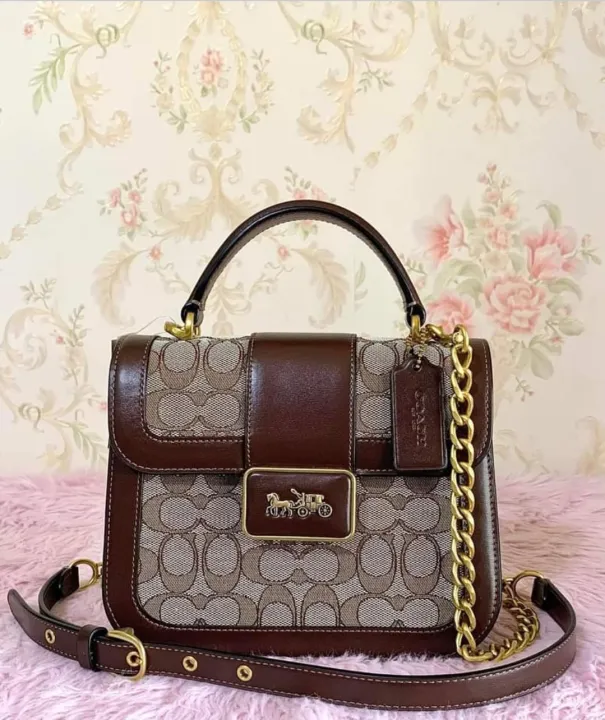 Guaranteed Authentic Coach Alie Top Handle In Signature Jacquard Women ...