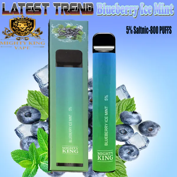 LEGIT MIGHTY KING Puff Plus smoke vaper full set (800 Puffs) (BLUEBERRY ...