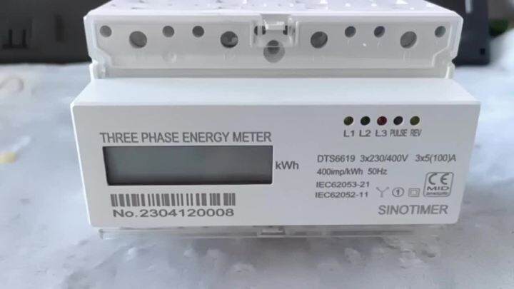 Three Phase 4 Wires Digital Power Electric Electricity Meter kWh Power ...