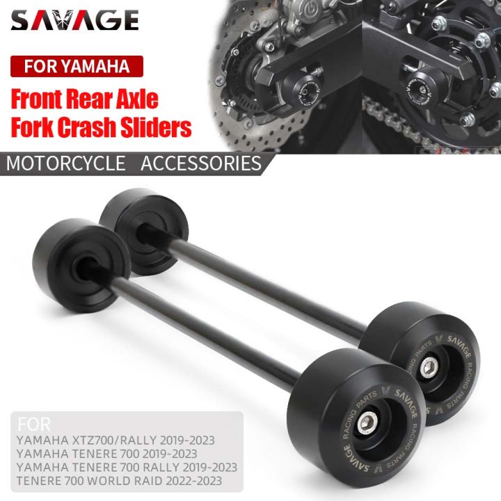 Front Rear Axle Fork Crash Sliders For YAMAHA TENERE 700 TENERE 700 ...