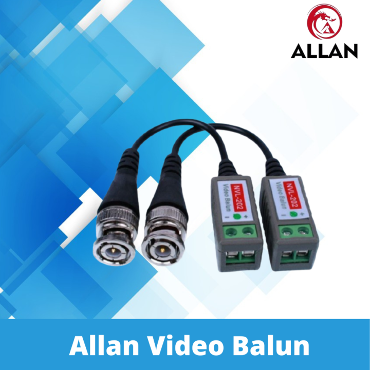 1 Pair 1080P AHD/HD-CVI/TVI/CVBS HD Video Balun Transmitter Cat5 Cat6 ...