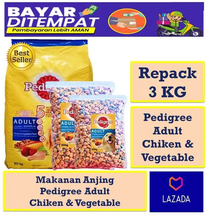 TOKO SEMAR - Makanan Anjing PEDIGREE rasa CHICKEN AND VEGETABLE kemasan ...