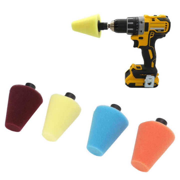 Wheel Buffing Sponge Drill Buffing Cone Shaped Sponge With Multi ...